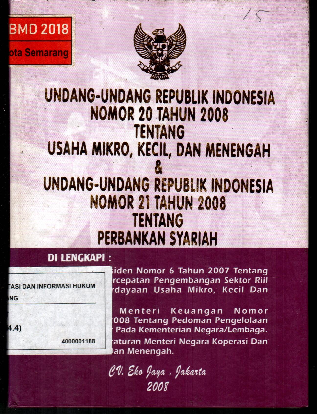 Undang-Undang Republik Indonesia Nomor 20 Tahun 2008 Tentang Usaha ...